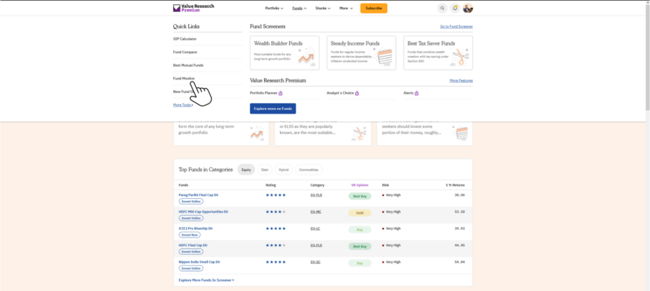 How to Compare and Review Funds on Value Research Online - Dhanvantree